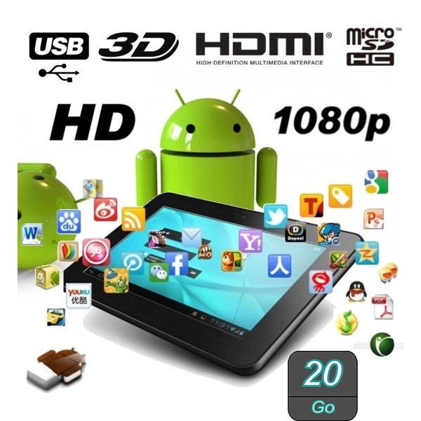 Tablette Tactile 7 Pouces Full HD 1080P 3D Écran Capacitif Android 20Go ...