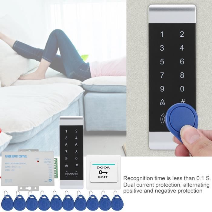 YOSOO Contrôle d'accès Door entry access control panel kit, 125KHz ...