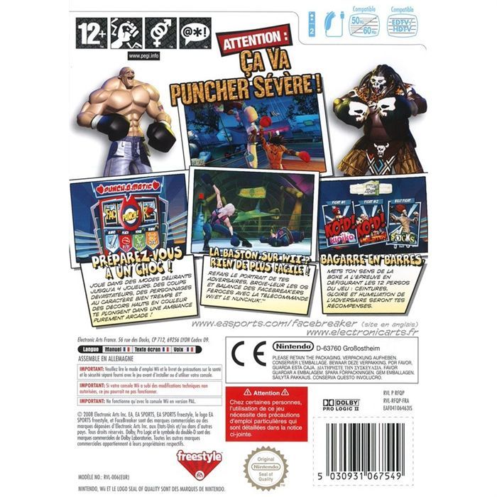 FACEBREAKER KO PARTY / JEU CONSOLE Wii - Cdiscount Jeux vidéo