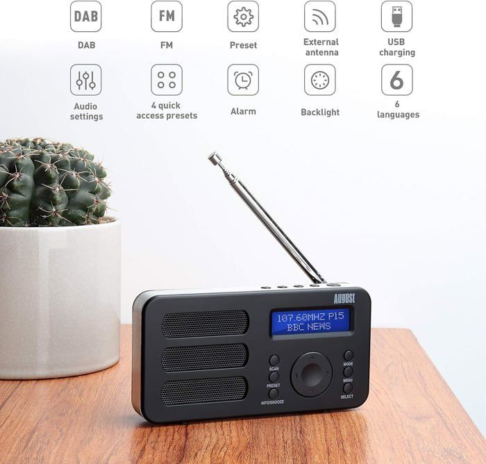 Radio Portable Rechargeable FM Dab RNT MB225 Petite Radio Numérique ...