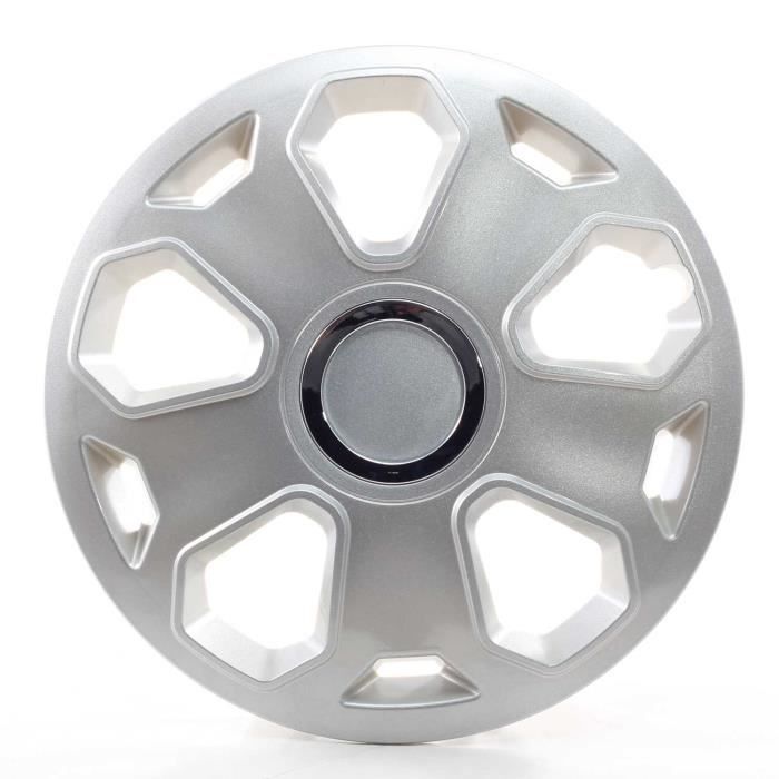 Enjoliveurs de roue 15 pouces silber mit Chromring pour Audi Daewoo ...