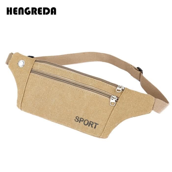 Sac banane,HENGREDA – sac banane en toile pour homme et femme, léger ...