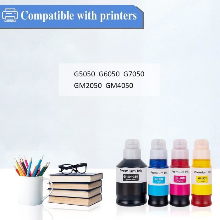 Gi-50 Gi50 Encre Compatible Pour Canon Gi-50 Gi50 Bouteilles D'Encre ...