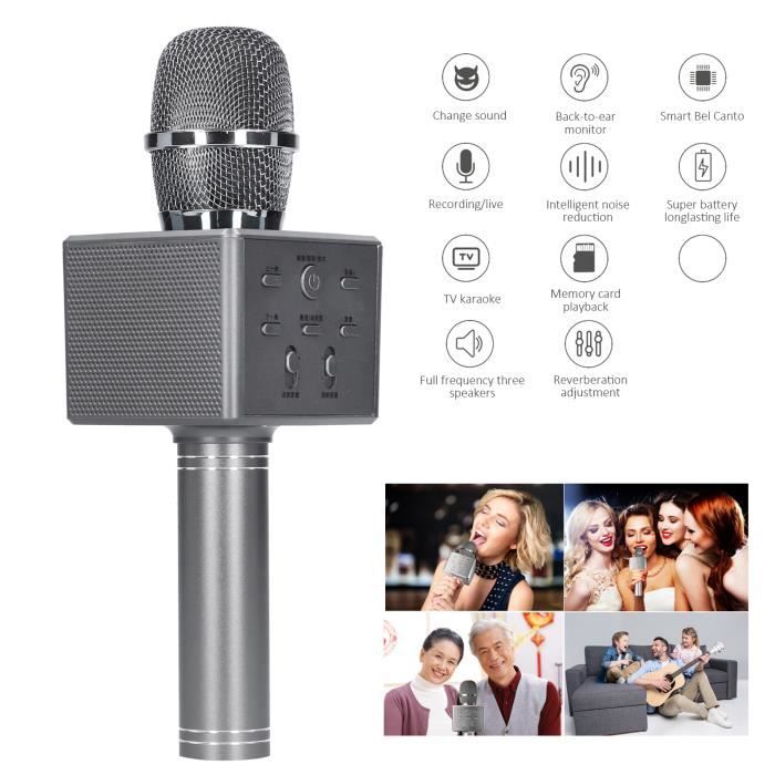 Microphone à main Microphone Bluetooth Sans Fil Micro Condensateur ...