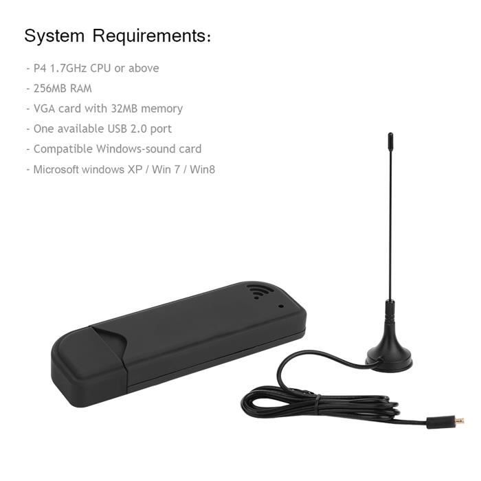 TMISHION clé USB TV Mini récepteur TV USB2.0 ISDB-T Digital TV Stick ...