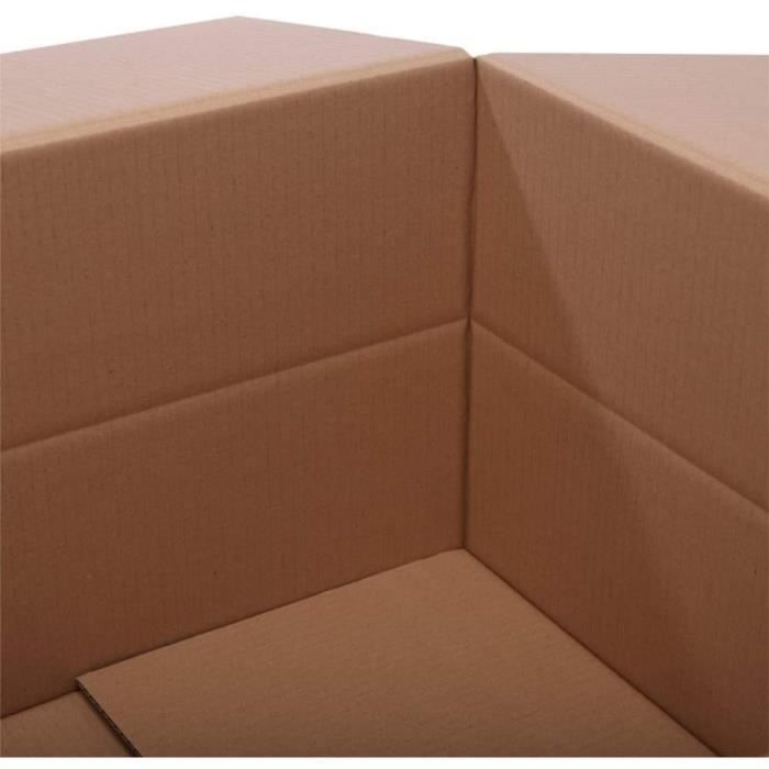 Lot de 15 cartons pliables 500 x 400 x 300-200 mm (carton ondulé double ...