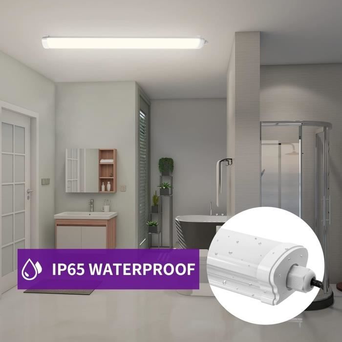 Viugreum Tube Neon Led 115 cm, étanche IP65 Reglette LED 40W 4800LM ...
