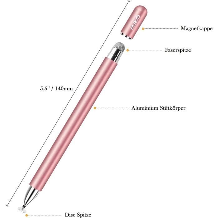 Stylet Universel 2 En 1, Stylet Pour Tablette Avec Capuchon Magnétique ...