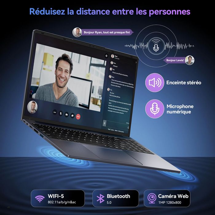 PC Portable 16" Full HD - Intel Core i5-8210Y (jusqu'à 3,6GHz) - 16Go ...