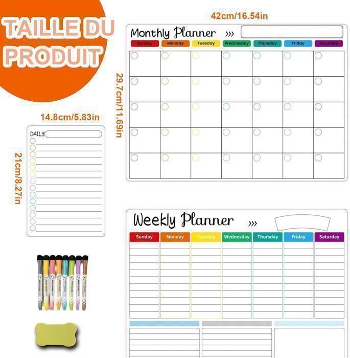 Tableau Magnetique Frigo,Calendrier Organisateur Tableau,Planning ...