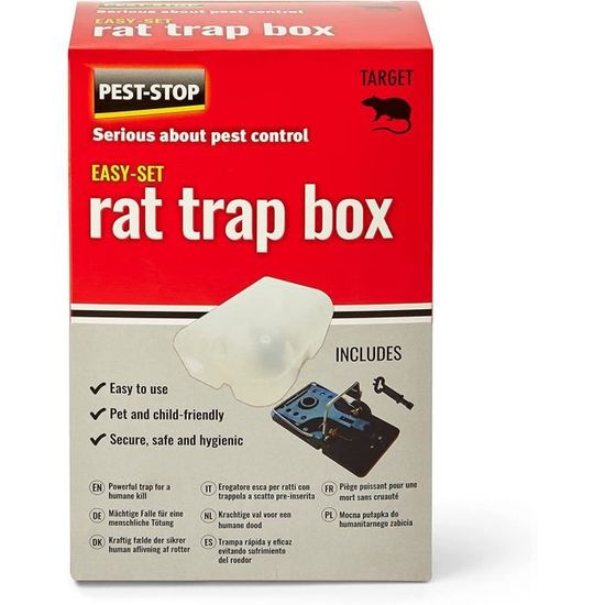 Pest-Stop Piège à Rat en Boite [165] - Cdiscount Jardin