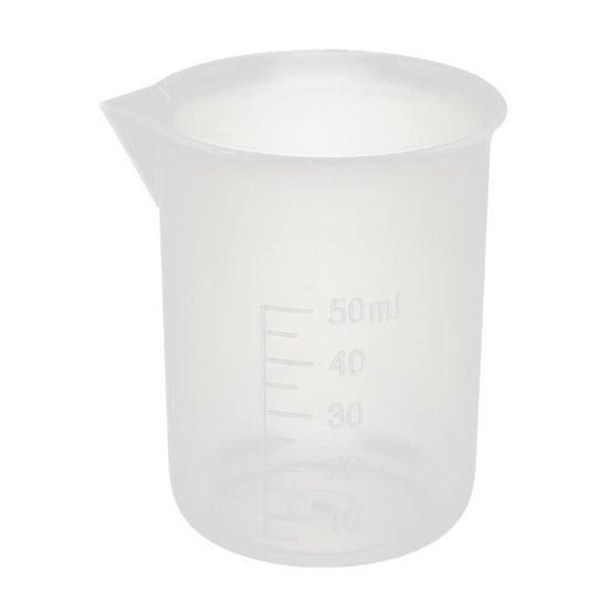 Sourcing map 50mL Lab école plastique transparent contenant liquide ...