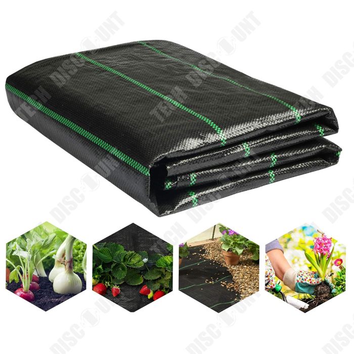TD Maille Mulch PE 4x20M 100g par mètre carré Black Weed Mats Weed ...