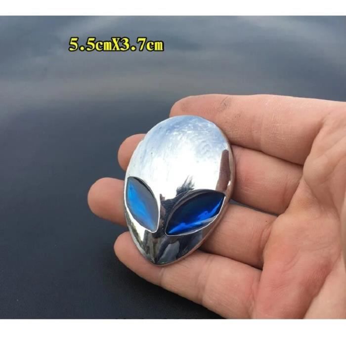 3-1 PCS Full Metal 3D Alienware Alien Head Auto Logo Sticker Vinyl ...