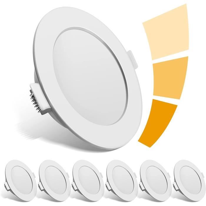 Spot Led Encastrable, Extra Plat,Encastré Lampe Plafonnier, 6W 500lumen ...