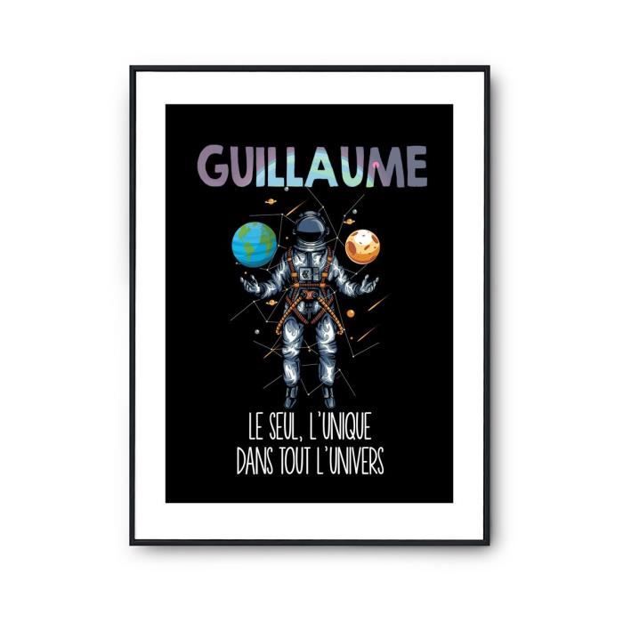 Affiche Prénom Guillaume Univers | Poster Tableau Humour pour ...