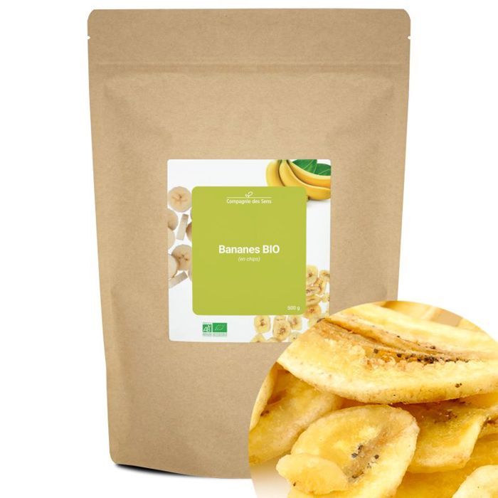 Bananes chips BIO - Fruits séchés en vrac - 500g - Cdiscount Au quotidien