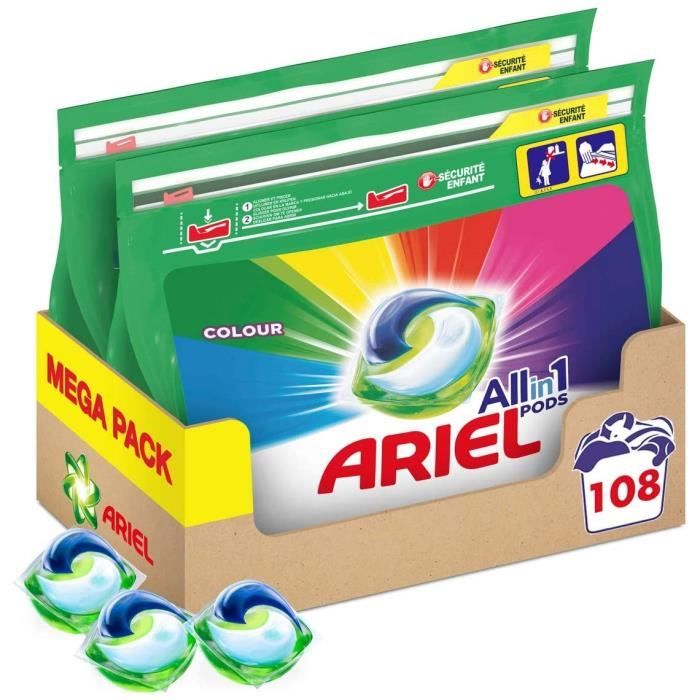 Ariel Allin1 Pods Couleur Lessive Capsules108 Lavages (2 x 54 Pods ...