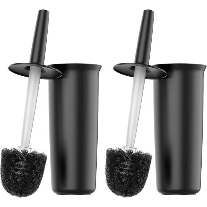 Brosse Wc Balayette Wc Avec Support Pour Salle De Bain, Noir, Lot De 2 ...