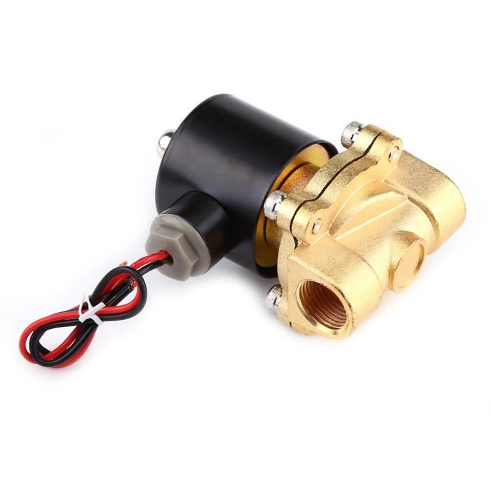 Cikonielf électrovanne 12V Solenoid Valve for Water Air Fuels Gas, DC 12V 1/2 'Electric Solenoid ...