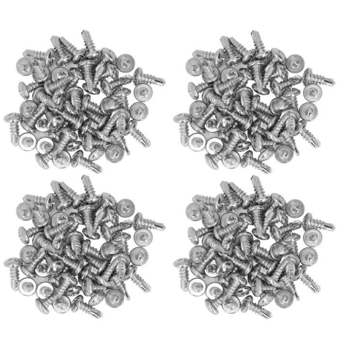 Vis à tête ronde - CIKONIELF - M4,8 x 13 - Acier inoxydable 304 - Lot de 200 - Antirouille ...