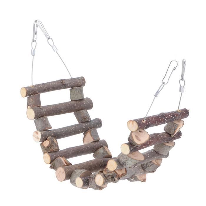 Dioche Échelle de hamster Jouet de pont pliable en bois d'échelle pour ...