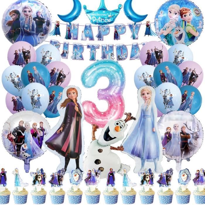 Novabion Decoration Anniversaire Reine Neages Elsae 3 Ans, Décoration ...