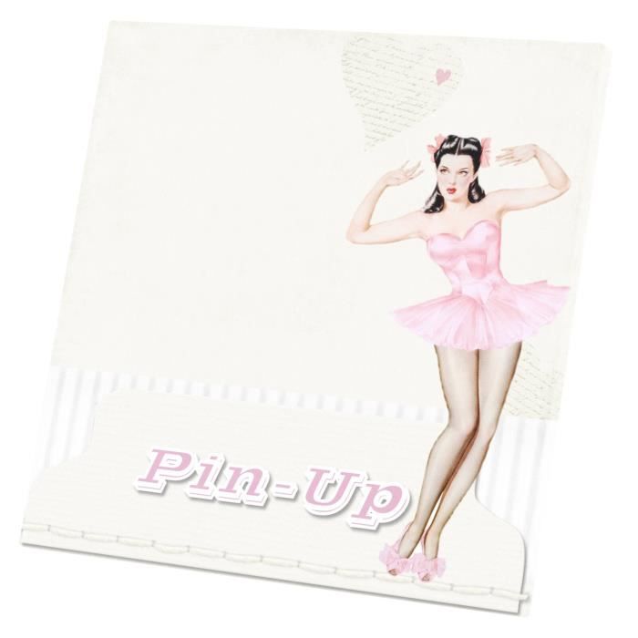 Tableau Décoratif - Vintage - Pin Up - Rose - 40 cm x 40 cm ...