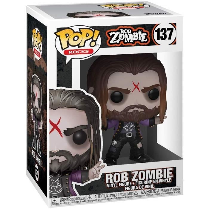 Figurine POP! Rocks - FUNKO - Rob Zombie - 9 cm - Noir - Adulte ...