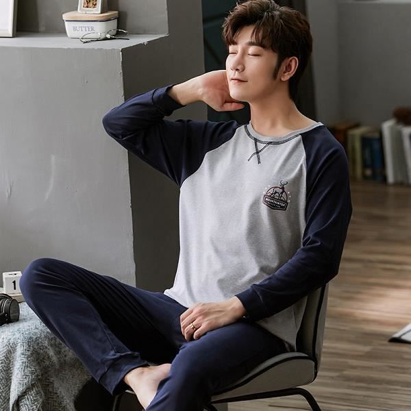 Pyjama homme en coton long,Ensemble pyjama homme, collection automne et ...