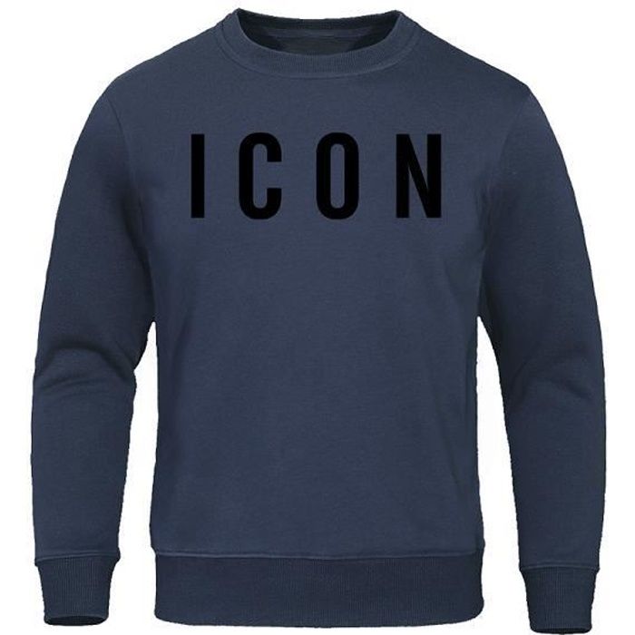 Pull à capuche - Hommes - Streetwear - Bleu - Manches longues - Col ...