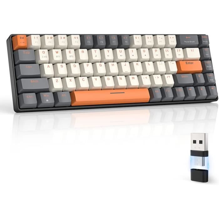 Rk68 Clavier Gamer Sans Fil, Clavier Mecanique Gaming 60%, Apex Pro ...