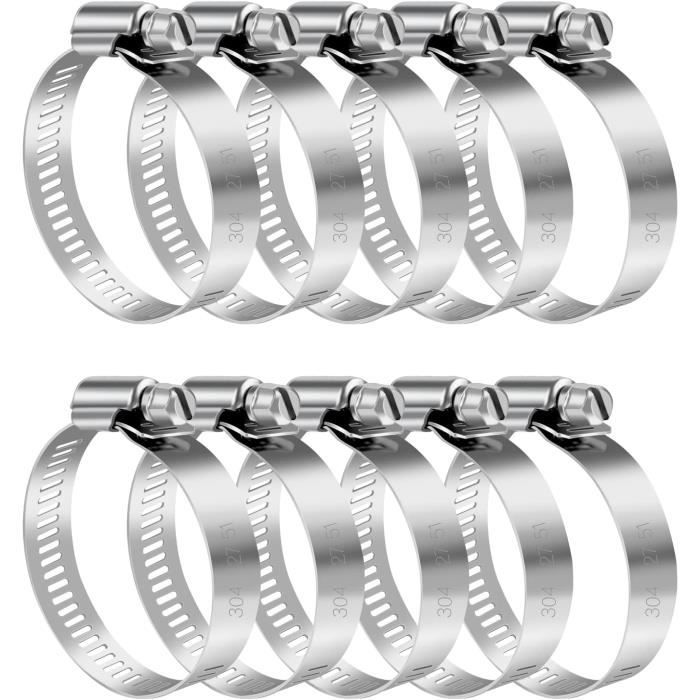 10 Pièces Collier De Serrage Tuyau,Collier Serrage Ajustable En Acier ...