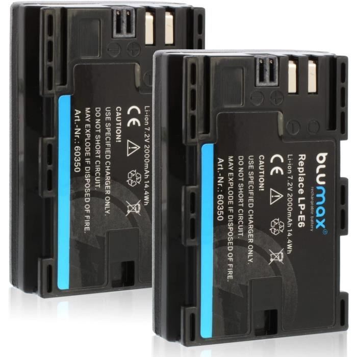 Batterie Lp-E6-Compatible Avec Canon Eos 60D-70D-6D-60D-70D-5D Mark 37 ...