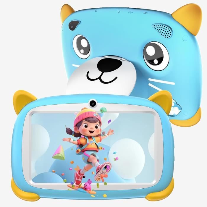 U7 Tablette Enfants 7 Pouces, Tablette Android 4Go Ram + 32Go Rom-Tf 1Tb Contrôle Parental ...