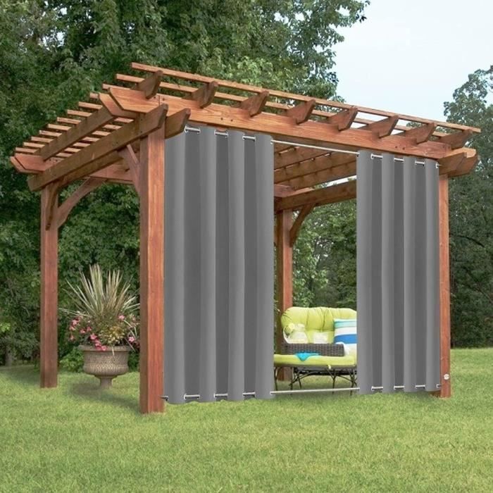 Rideau d'extérieur, avec œillets en haut et eas, résistant aux ...