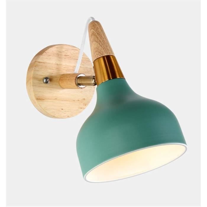 Série Macaron Applique Murale Base En Bois Et Abat-Jour En Métal ...