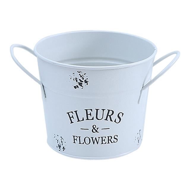 POT DE FLEUR,WHITE--Pot de fleurs en fer et métal, pot de fleurs ...