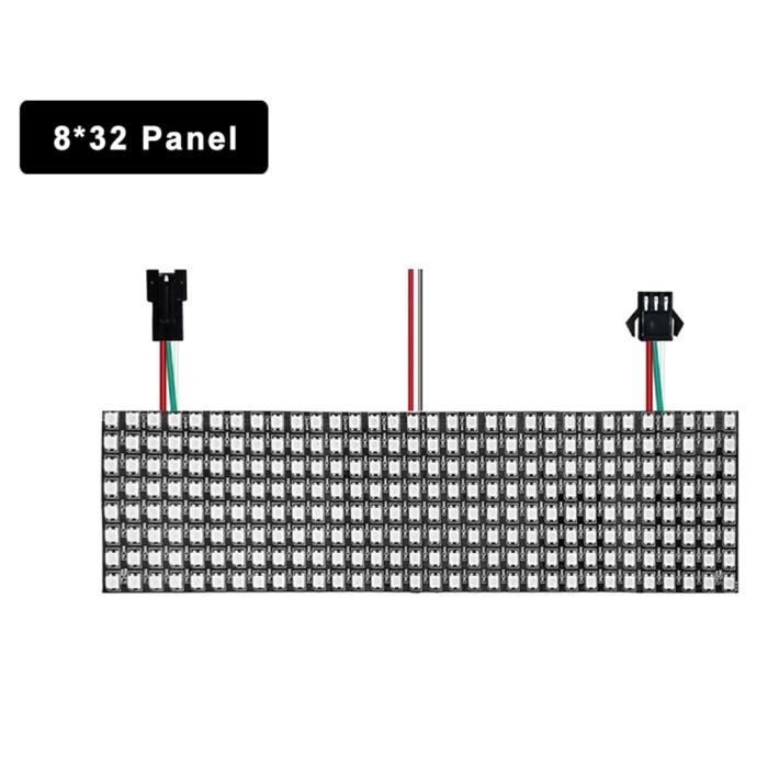 BANDE LED,8X32--Panneau de matrice de pixels Flexible, Module Led RGB ...