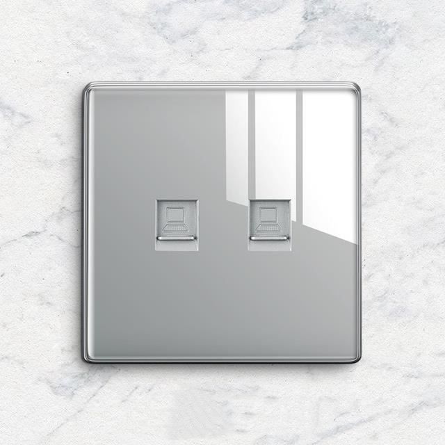 INTERRUPTEUR,Dal NET socket-250V--Interrupteur mural miroir noir classique, 250V, 1-2-3-4 voies ...