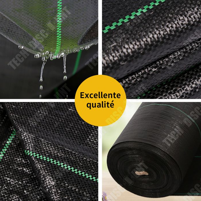 TD Maille Mulch PE 4x20M 100g par mètre carré Black Weed Mats Weed ...
