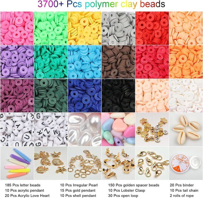 4165 Pièces Perles Plates 6mm Perles Rondes Plates avec Coquille ...