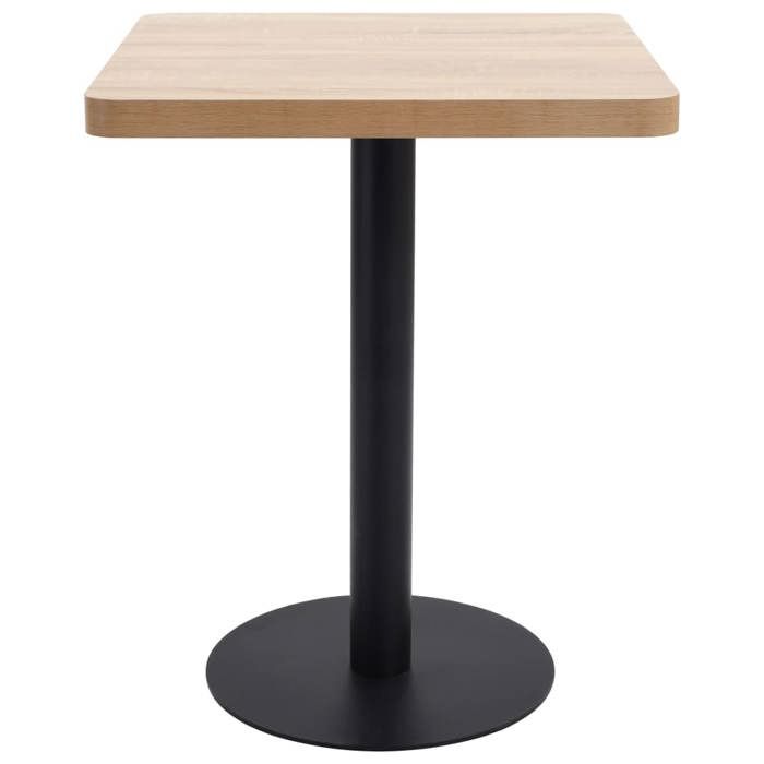 VidaXL Table de bistro marron clair 60x60 cm MDF 286430 - Cdiscount Jardin