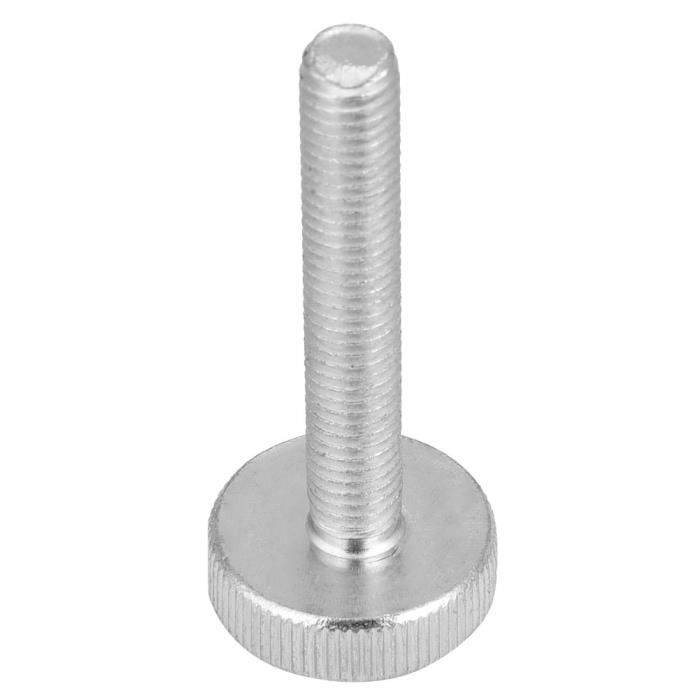 Vvikizy vis à tête moletée Boulons à tête moletée plate en acier au ...