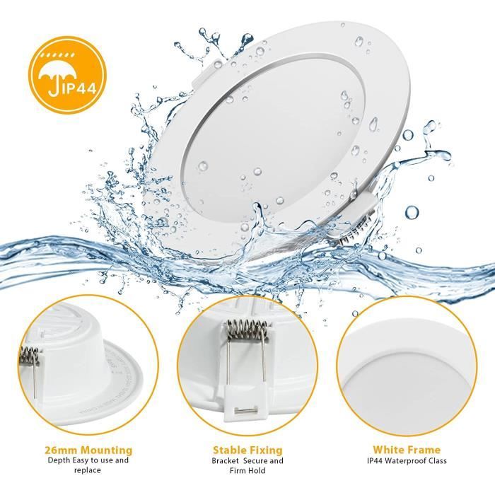 Spot Led Encastrable, Extra Plat,Encastré Lampe Plafonnier, 6W 500lumen ...