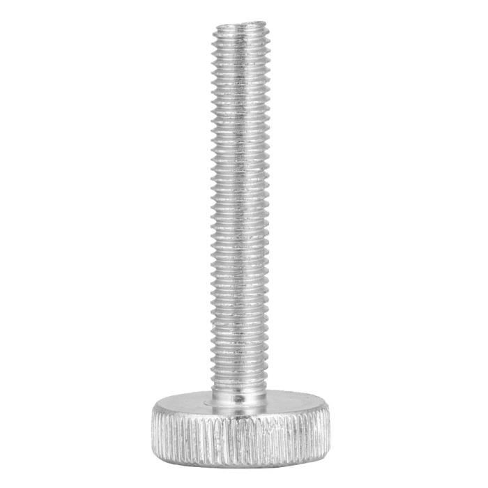 Vvikizy vis à tête moletée Boulons à tête moletée plate en acier au ...