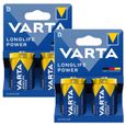 4 piles R-20 R20 D 1,5 V alcalines Longlife Power Varta - Cdiscount ...