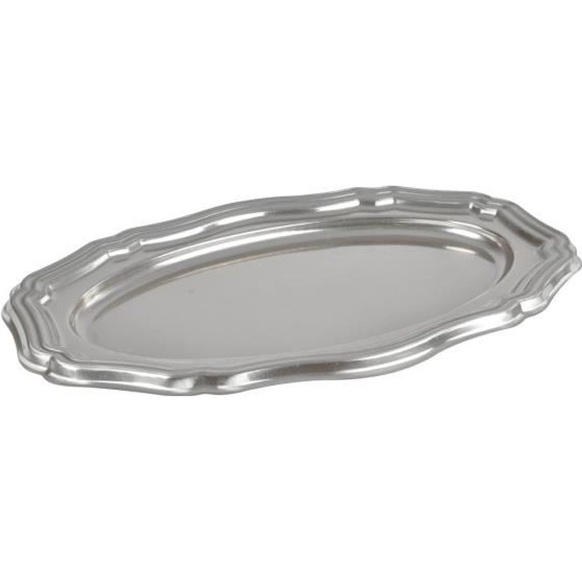Set de 2 plateaux ovale argent Louis XV - Cdiscount Maison
