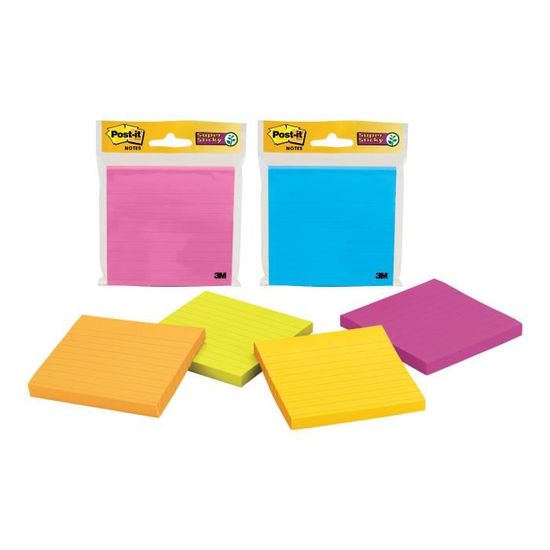 Post It Super Sticky 4490 Ssmx Notes 101 X 101 Mm 90 Feuilles Assorti