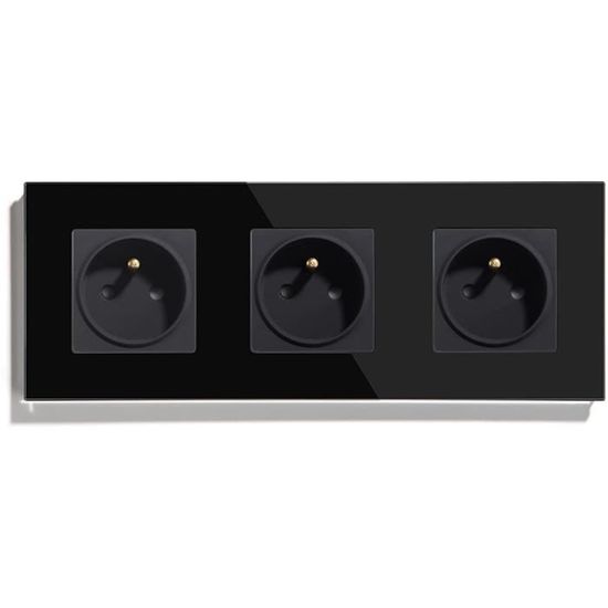 BSEED prise murale 16A Triple Prises de courant alternatif Panneau en ...